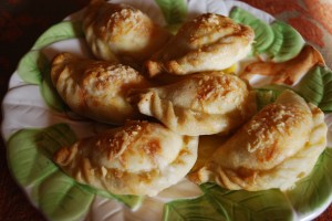 Home Made Borekas with Cheese and Potato Filling