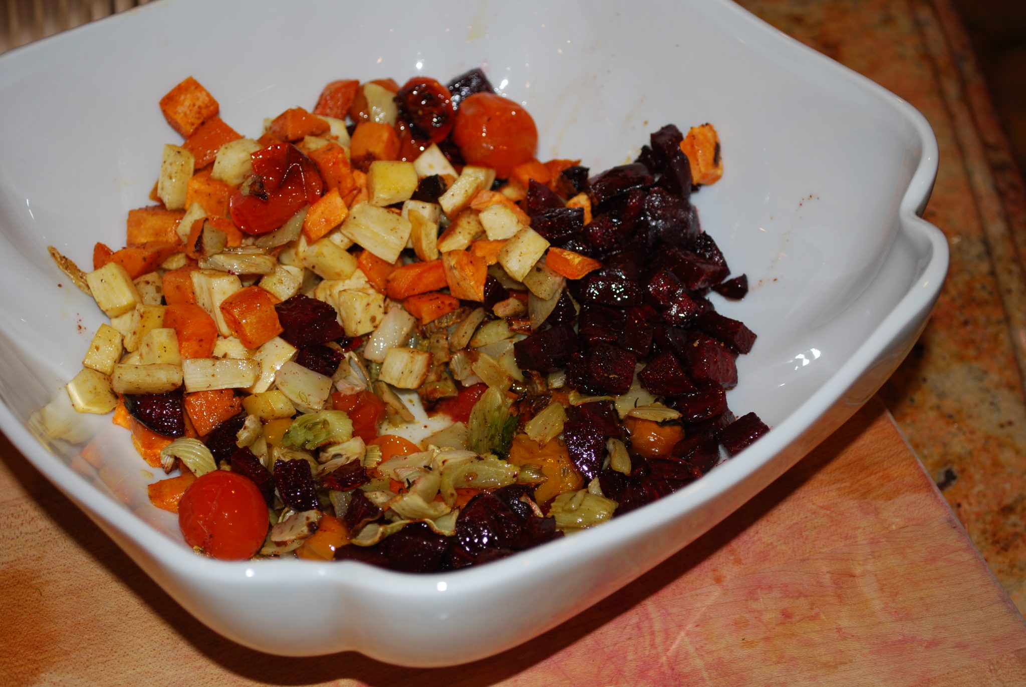 CousCous With Oven Roasted Root Vegetables